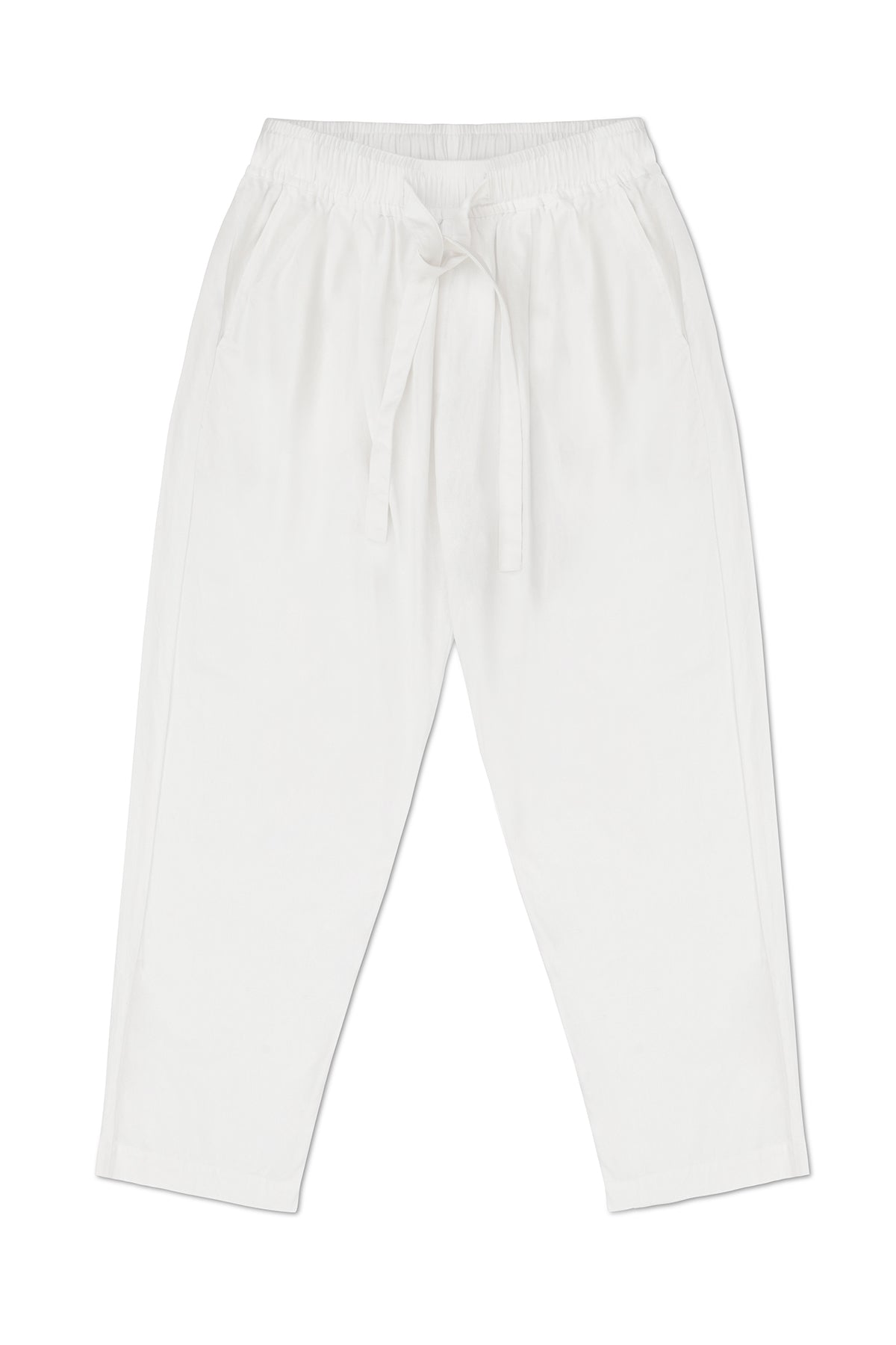 LINEN BOXER PANTS IN WHITE – JONNY COTA