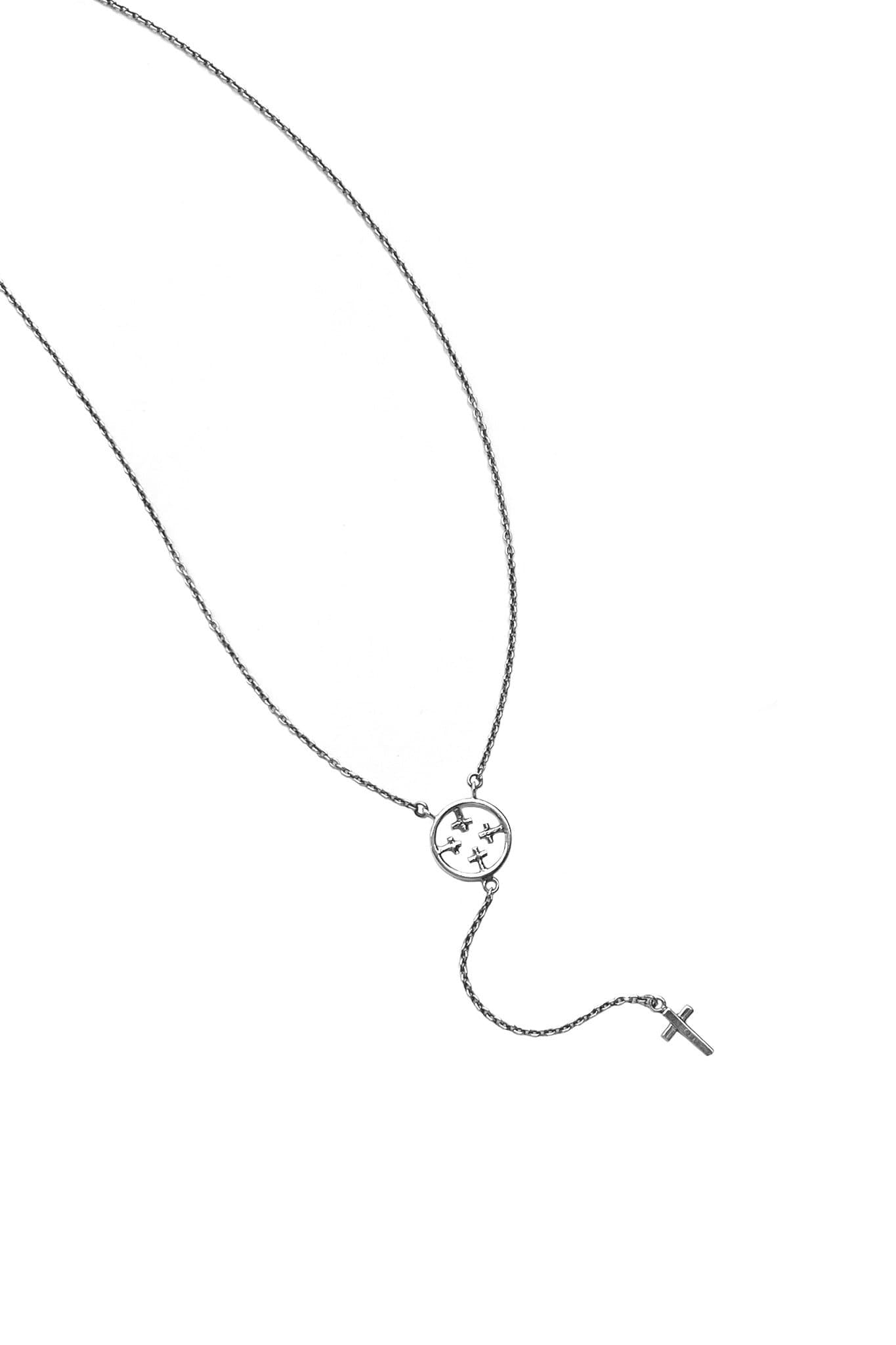 CIRCLE CROSS NECKLACE IN SILVER – JONNY COTA